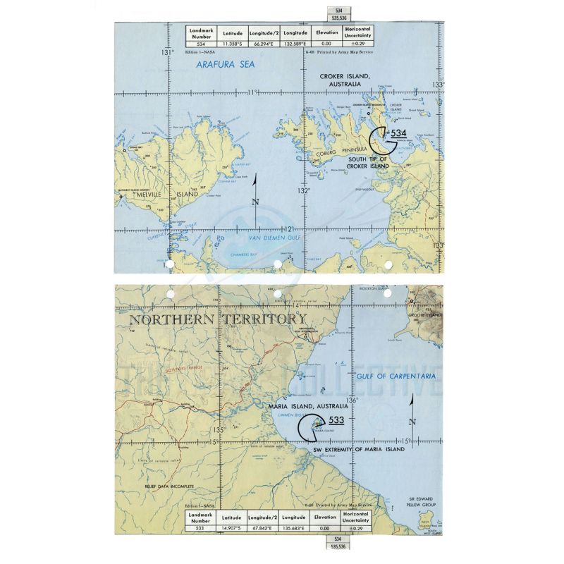 Apollo 9 Flown Northern Territory-Australia Landmark Map