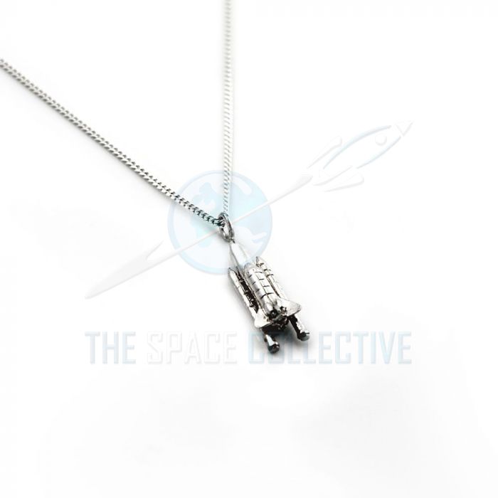 Silver Space Shuttle Pendant | Space Jewelry