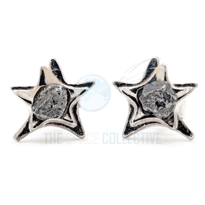Sterling Silver Star Meteorite Earrings | Meteorite Jewellery
