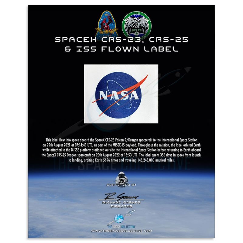 SpaceX & ISS Flown NASA Vector Label