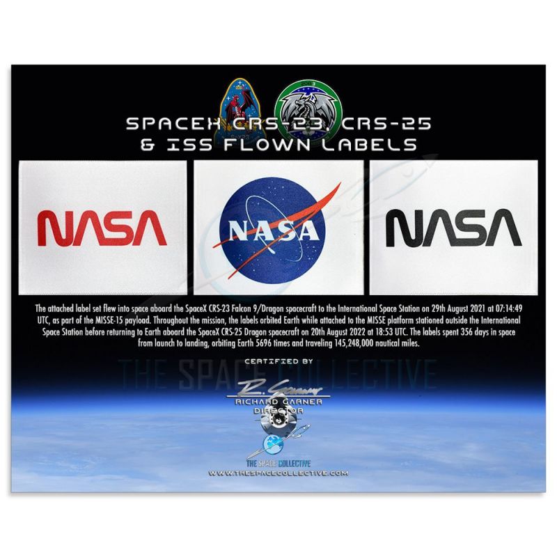 SpaceX & ISS Flown NASA Label Set