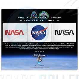 SpaceX & ISS Flown NASA Label Set / MISSE-15