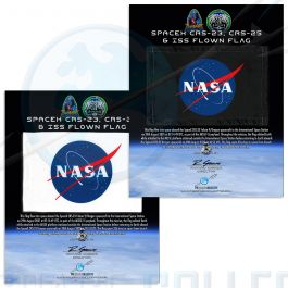 SpaceX & ISS Flown 6x4 NASA Flag / MISSE-15